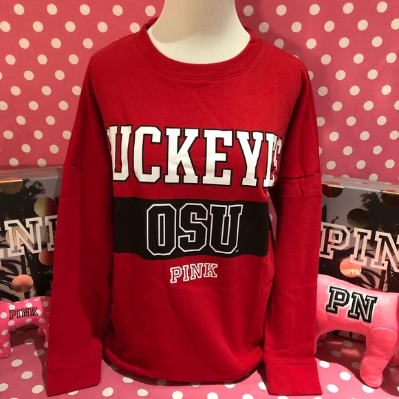 PINK Victoria's Secret | Sweaters | Nwt Vs Pink Osu Buckeyes Side Snap ...